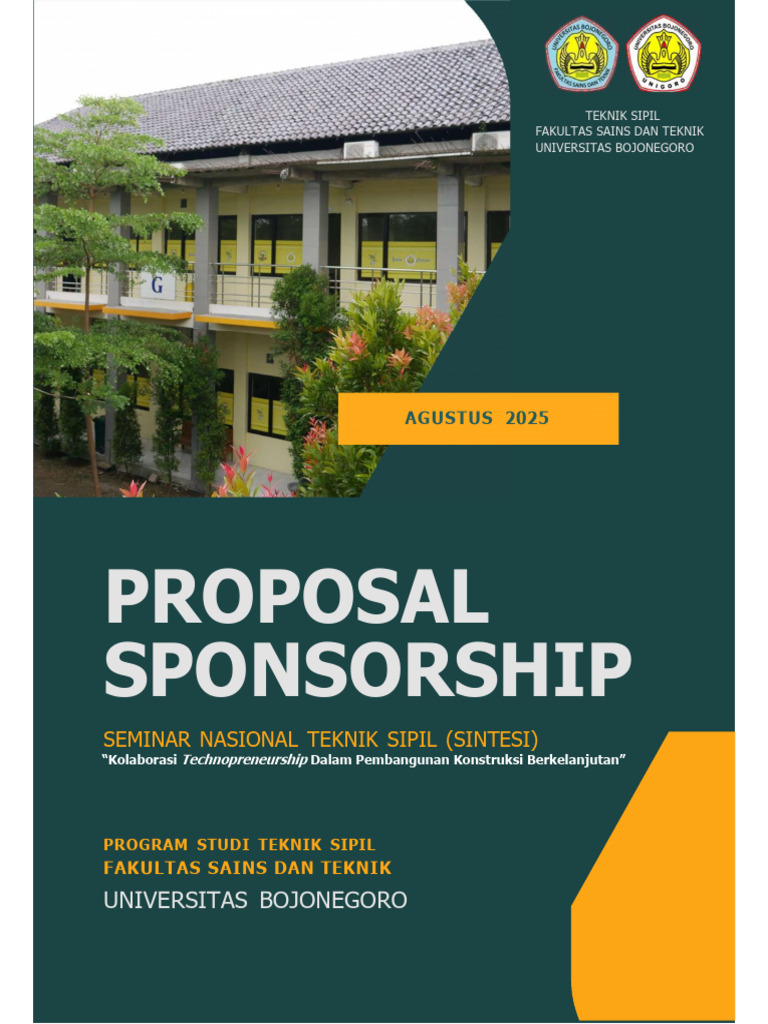Proposal Sponsorship Seminar Nasional Teknik Sipil 2025 | PDF