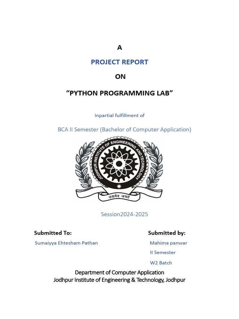 Mahi Python Report (1) (AutoRecovered) | PDF