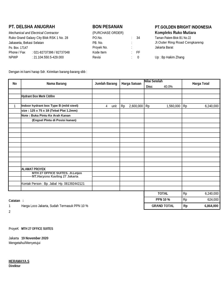 Draft PO-IHB Citifire | PDF