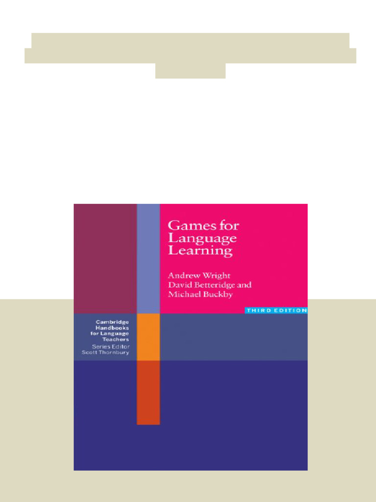 Games For Language Learning 3rd Edition Cambridge Handbooks For ...