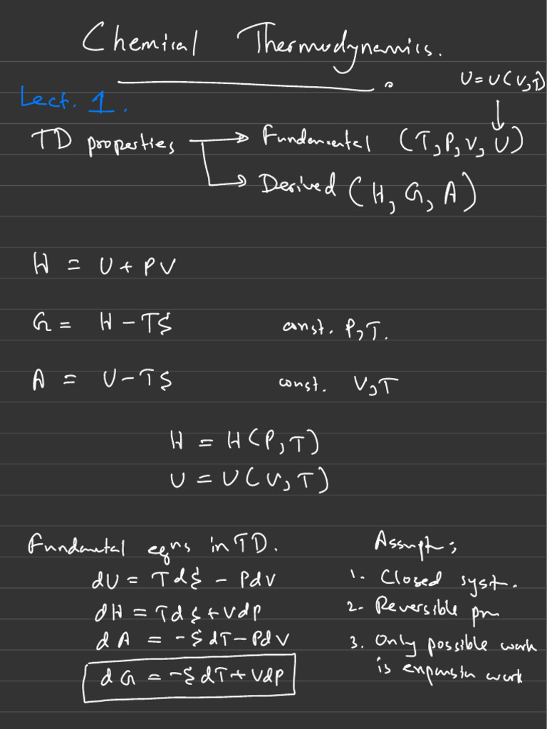 Chemical Thermo Kuppi Note | PDF | Applied And Interdisciplinary ...