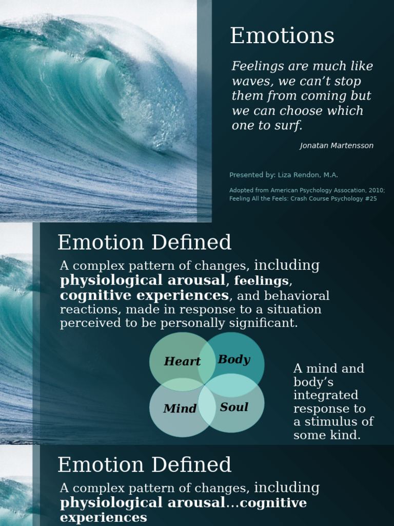 Emotion and Theories of Emotion | PDF