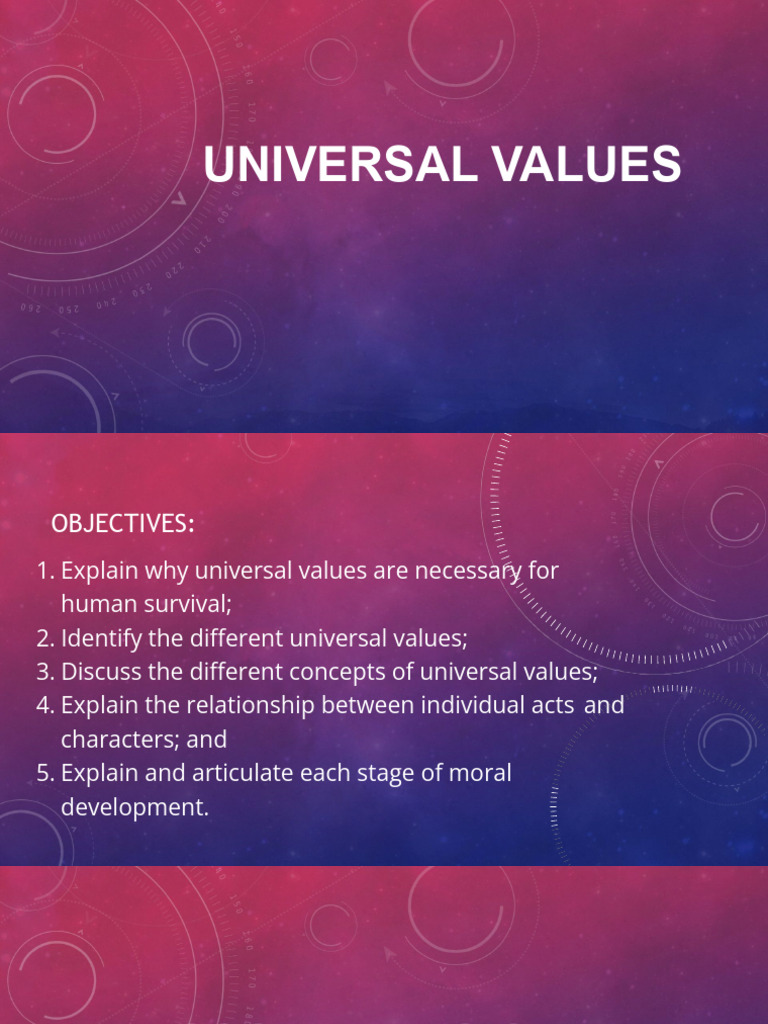 Understanding Universal Values And Morality Pdf Value Ethics