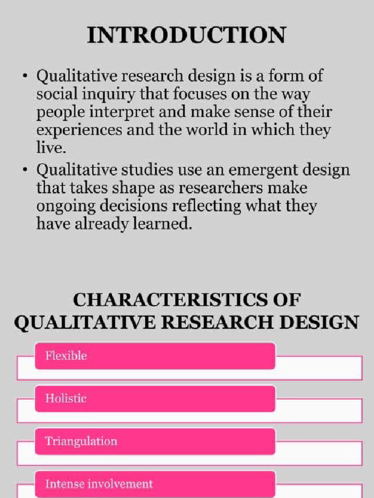 Qualitative Design | PDF