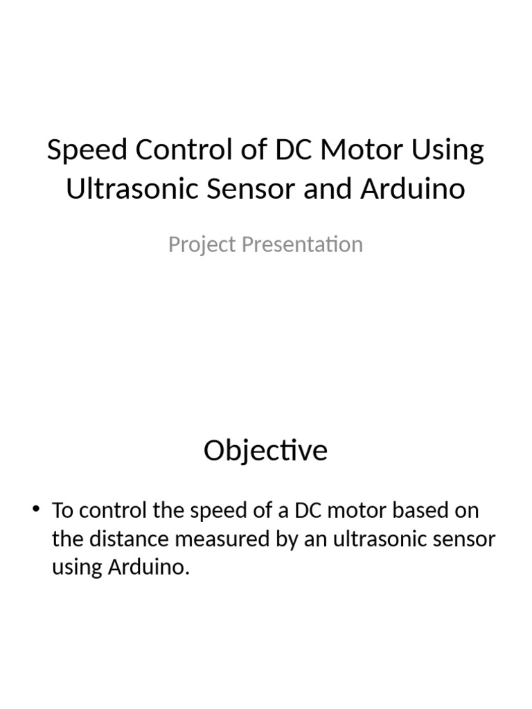 Speed Control DC Motor Presentation | PDF