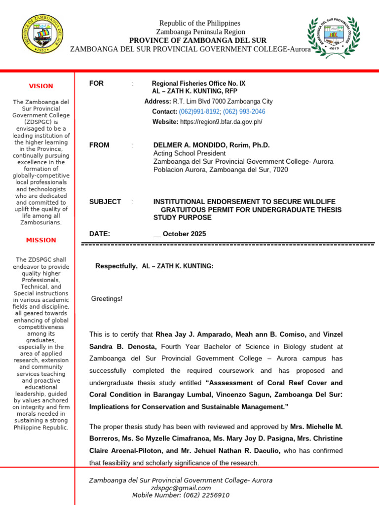Endoresment Penro Rmv1 2 2 | PDF | Higher Education | Academia