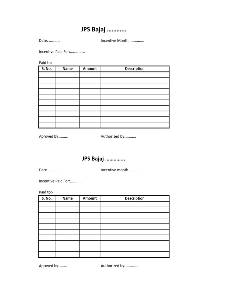 Incentive Slip PDF | PDF