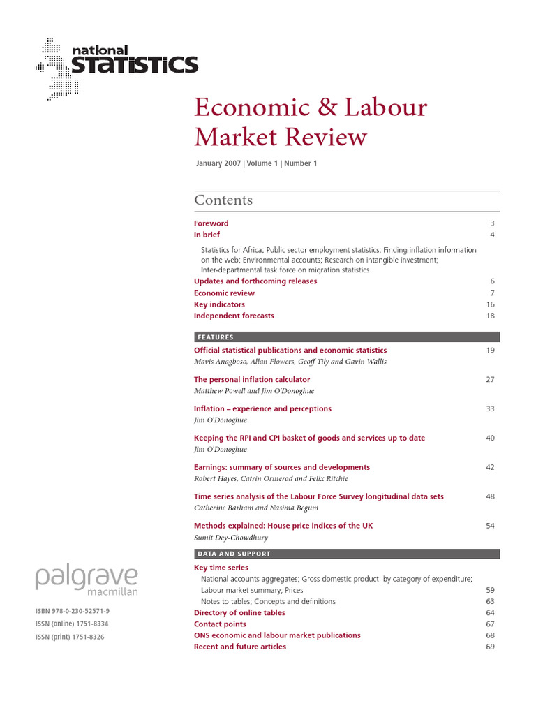 Economic Labour Market Review January 2007 | PDF | Consumer Price Index ...