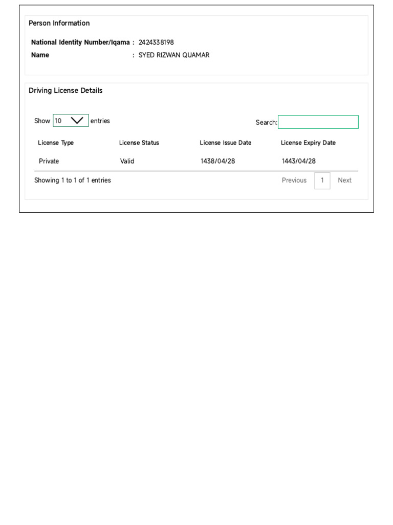 Public Query Driving License | PDF