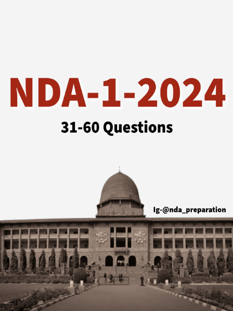 NDA 1 2024 Maths Paper Solutions (31-60 Questions) | PDF