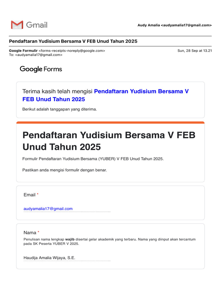 Pendaftaran Yudisium FEB Unud 2025 | PDF