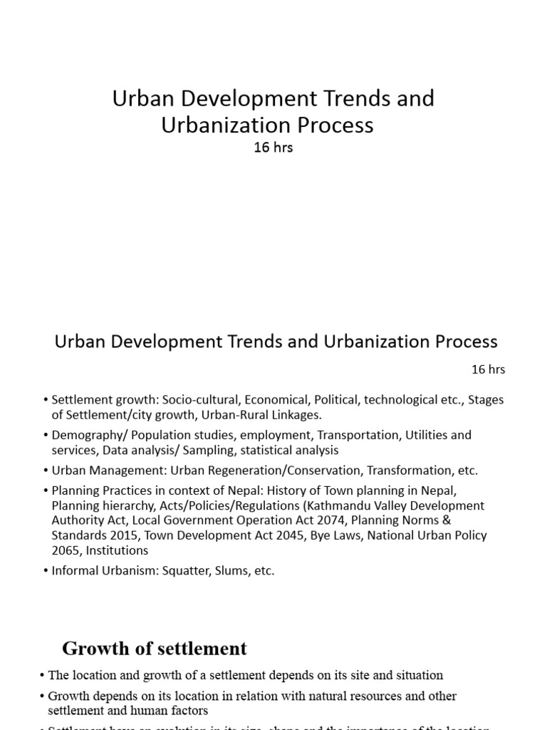 Urban Development Trends in Nepal | PDF | Level Of Measurement ...