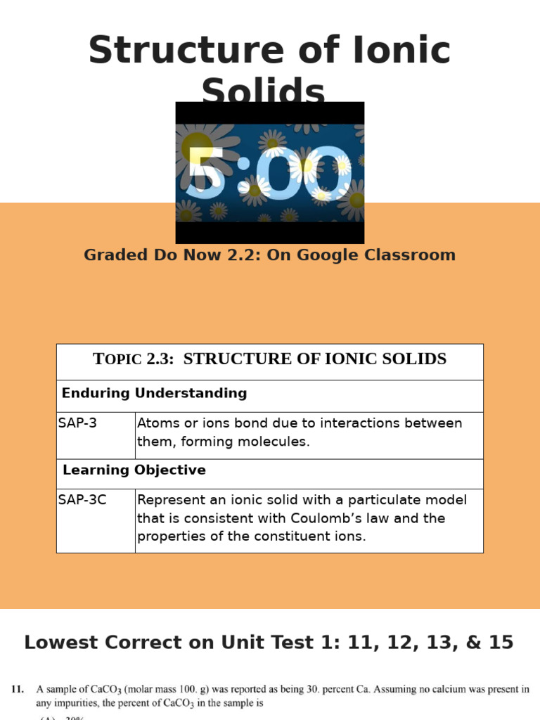 2.3 Structure of Ionic Solids | PDF | Salt (Chemistry) | Ion