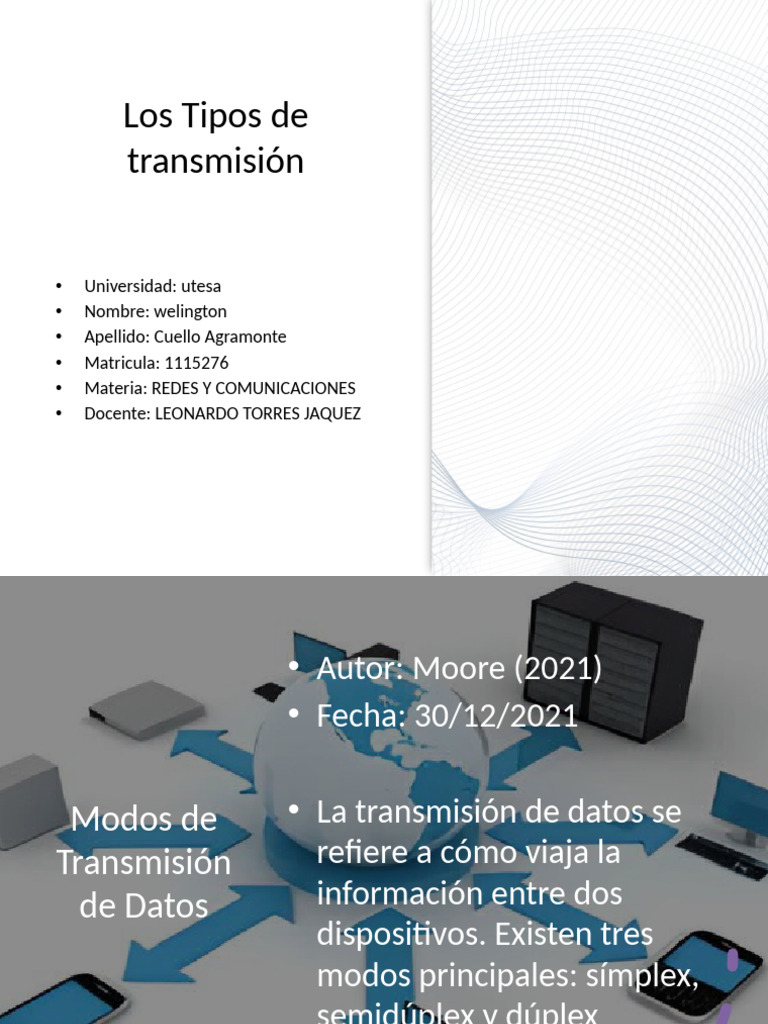 Modos de Transmision Simplex Semiduplex Duplex | PDF | Duplex ...