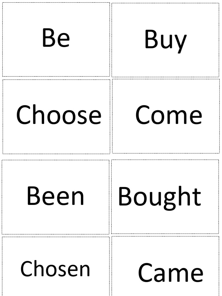 Swat The Irregular Verb (PAST PARTICIPLE) | PDF