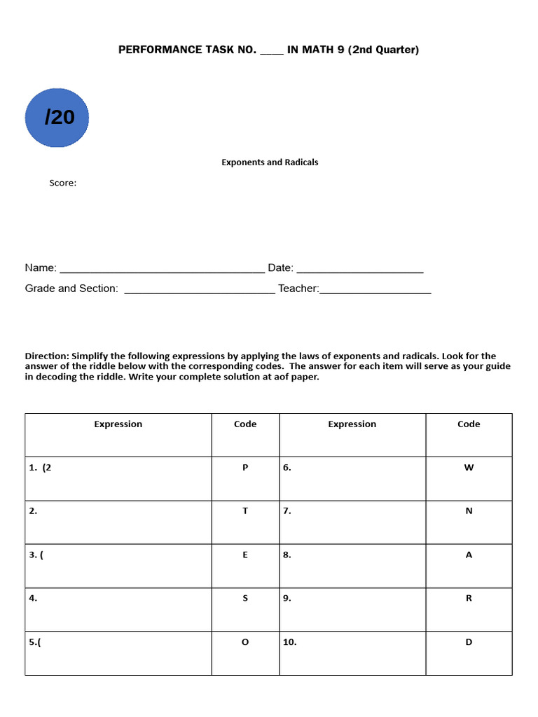 Performance-Task-3-Q2 Math-9.docx 20251021 215046 0000 | PDF