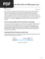 Office 2019 Pro Plus Activation Guide | PDF