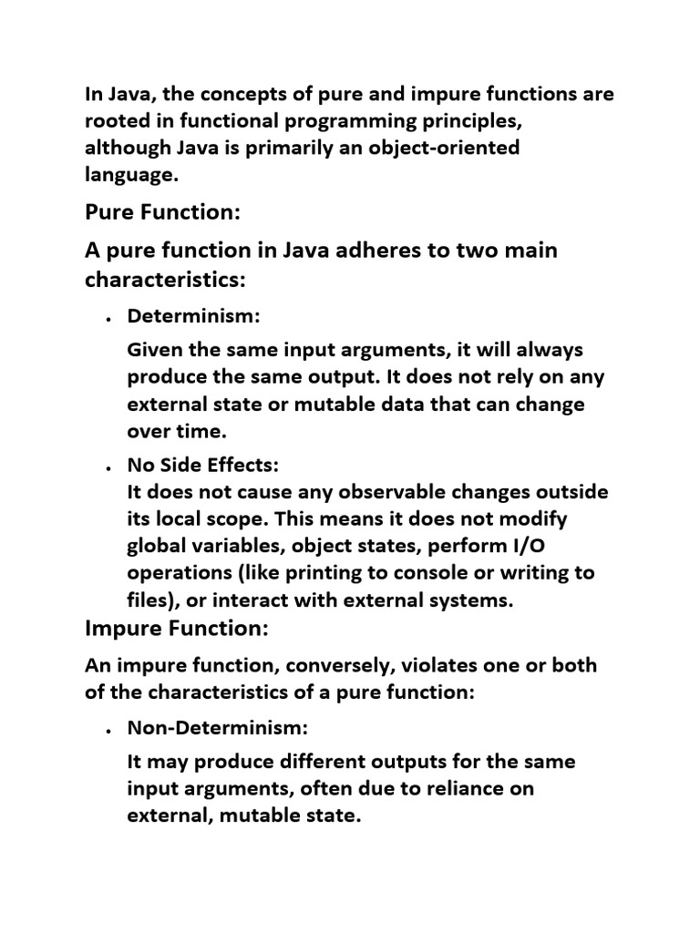 Pure Function and Impure Function | PDF | Parameter (Computer ...