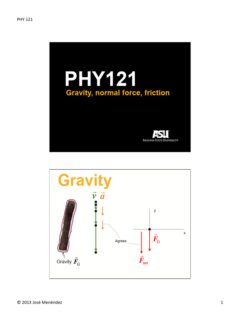 Gravity Normal Friction | PDF | Friction | Force