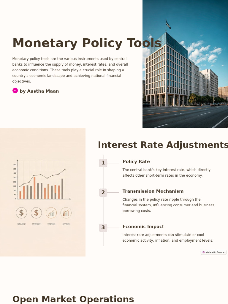 Monetary Policy Tools | PDF | Interest Rates | Monetary Policy
