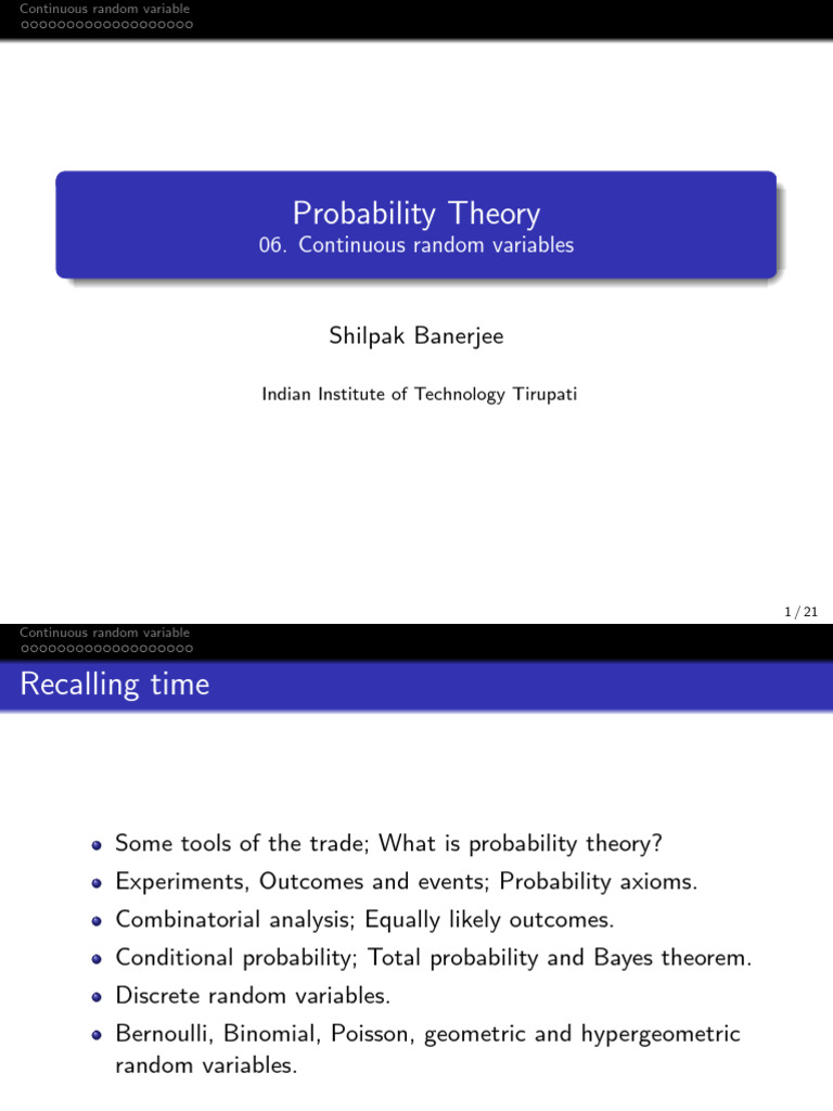 06 | PDF | Probability Density Function | Probability Distribution
