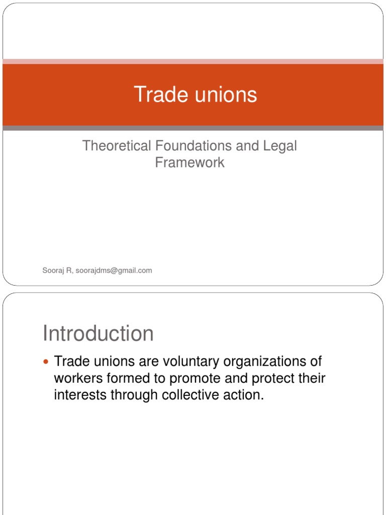 Trade Union Theory and Legal Framework | PDF | Trade Union | Collective ...