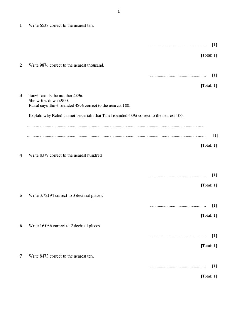 Revision Significant Figures, Bounds | PDF | Significant Figures | Length