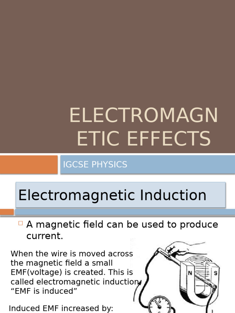 Electromagnetic Induction in Physics | PDF | Inductor | Electromagnetic ...