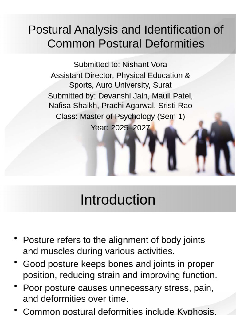 Postural Deformities: Analysis & Solutions | PDF | Scoliosis ...