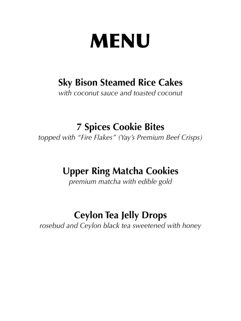 Tinsel With Toph 2023 Menu | PDF