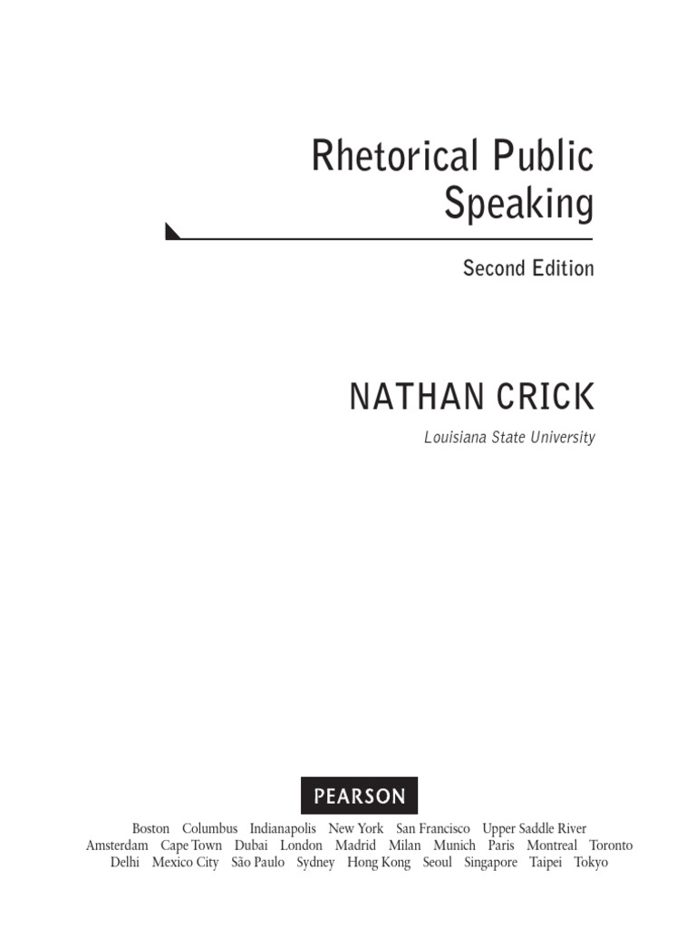 Rhetorical Public Speaking Essentials | PDF | Rhetoric | Public Speaking