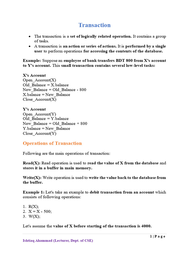 Lec-6 | PDF | Computer Data Storage | Database Transaction