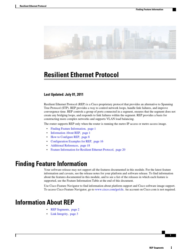 Resilient Ethernet Protocol Pdf Computer Network Network Switch