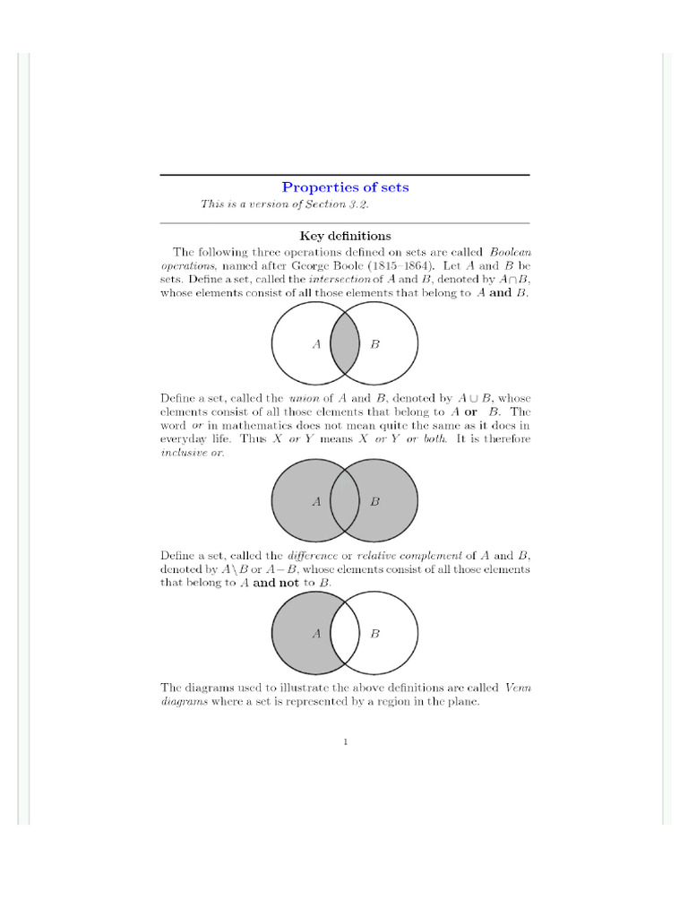 Fundamentals of Set Theory | PDF