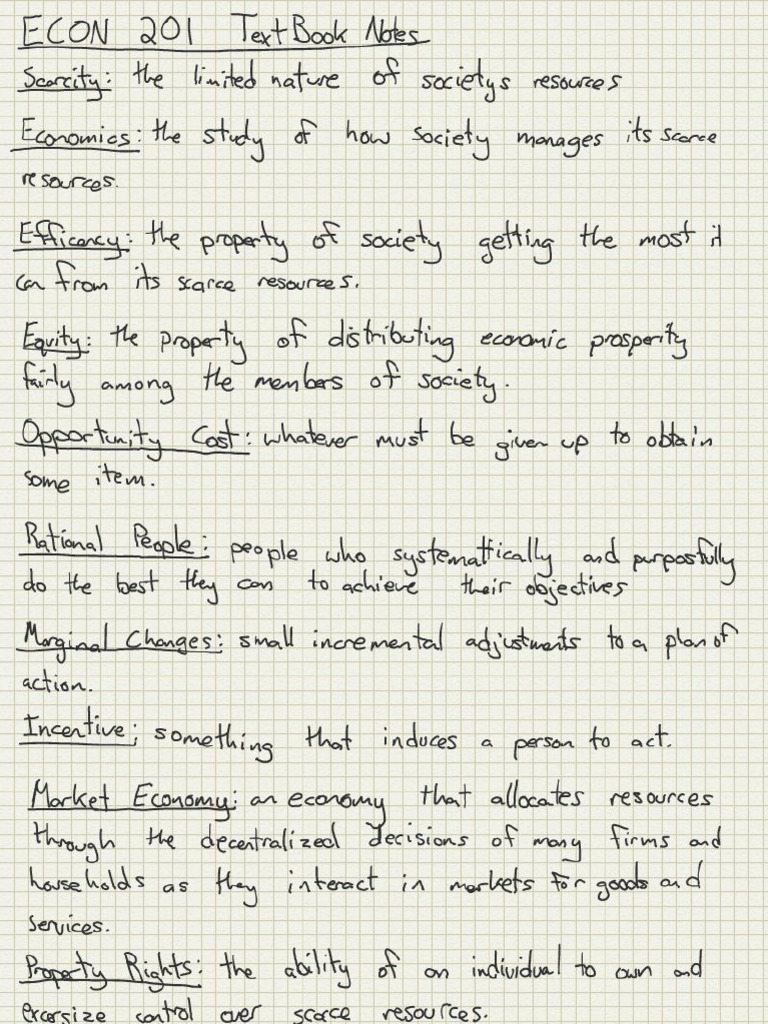 Econ 201 Notes | PDF
