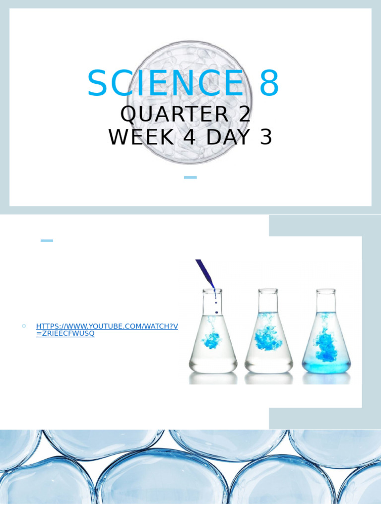 Science 8 QUARTER 2 WEEK 4 DAY 3 | PDF | Chemical Compounds | Molecules