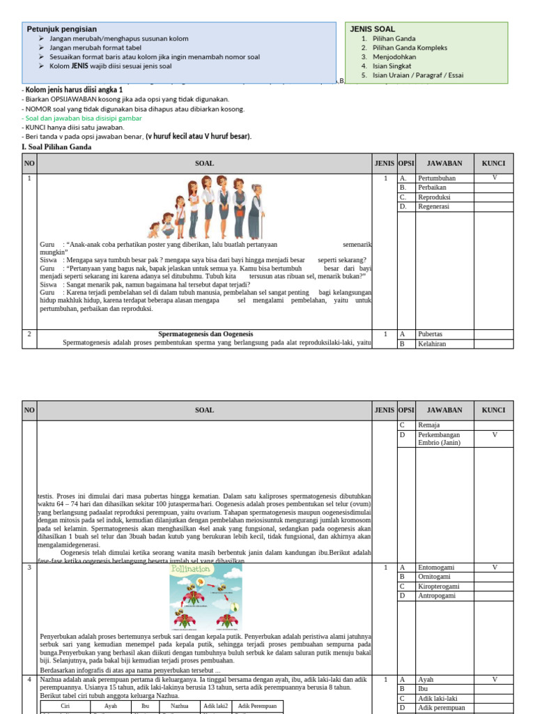 Kartu Soal AKM NISA IPA KLS 9 SM 1 | PDF