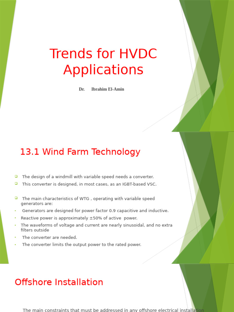 Modern Trends For HVDC Aplications | PDF | High Voltage Direct Current ...