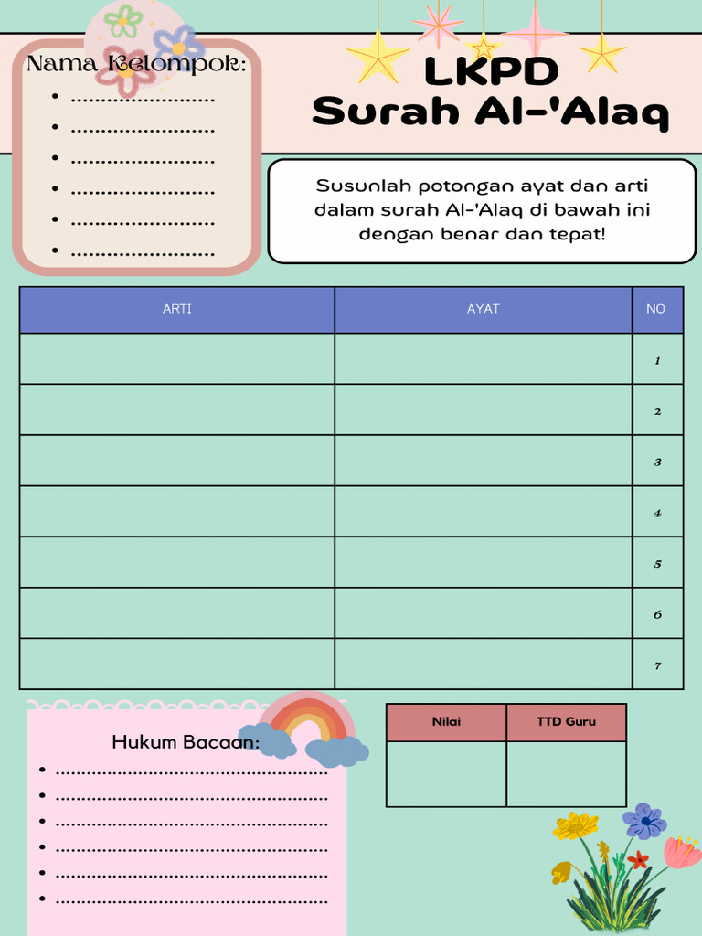 LKPD Surah Al-'Alaq | PDF