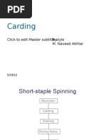 Understanding the Carding Process | PDF | Clothing Industry | Textiles