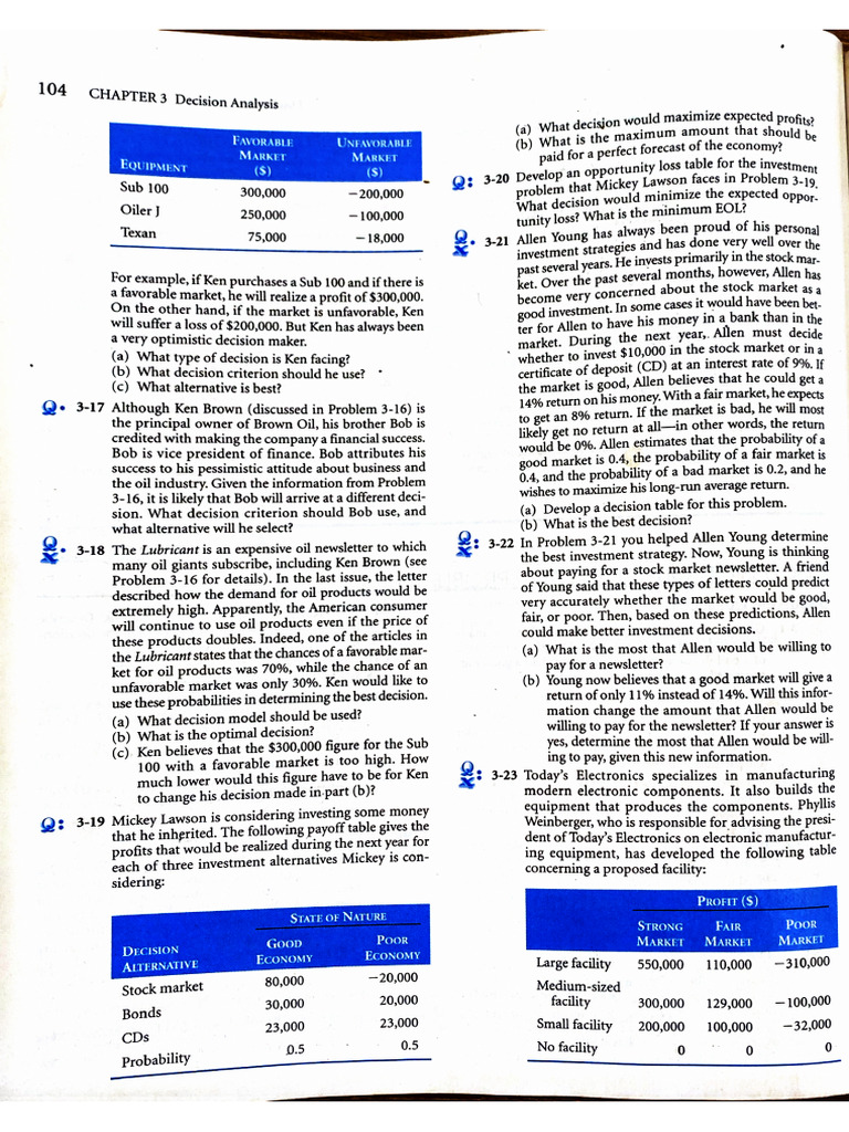 Decision Theory Homework | PDF