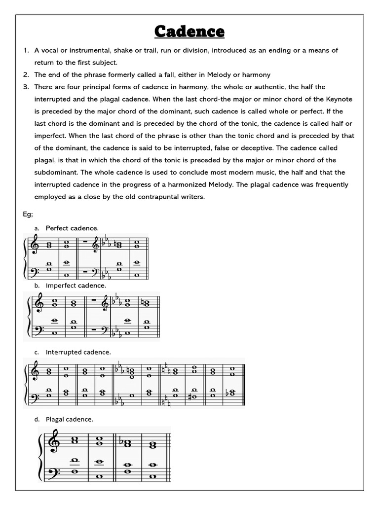 Understanding Musical Cadences | PDF