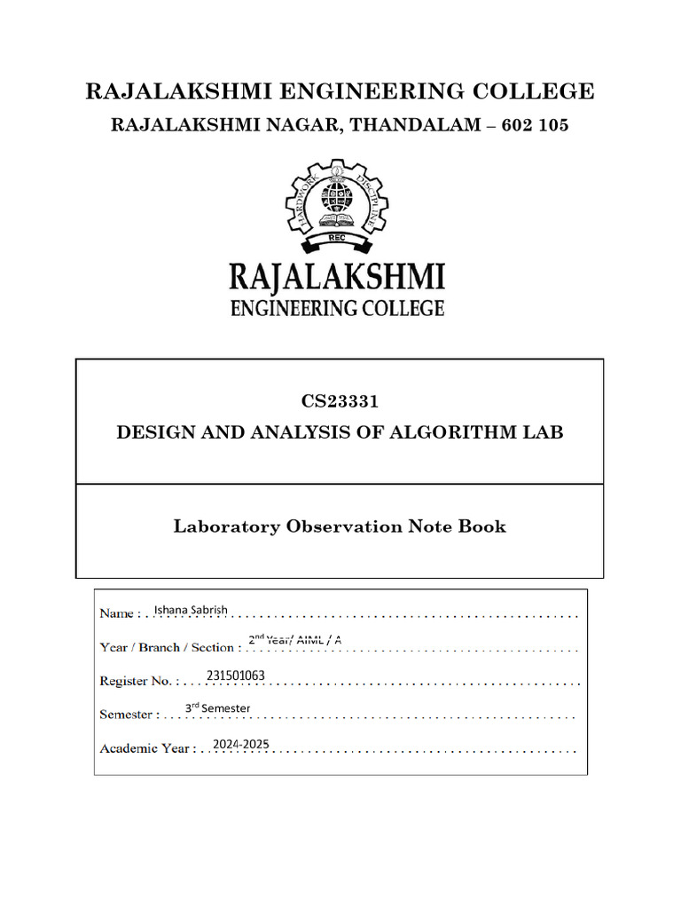 DAA Week - 06 | PDF | Computer Engineering | Computer Science