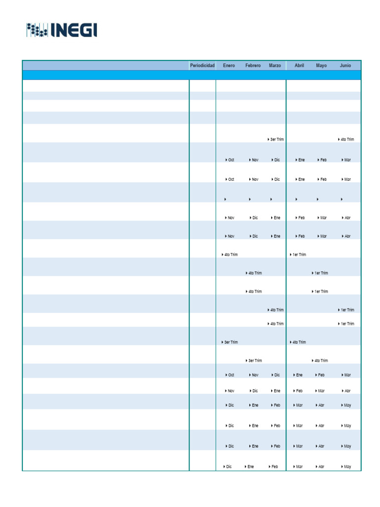 Calendario INEGI Primer Semestre 2021 | PDF | Producto Interno Bruto ...