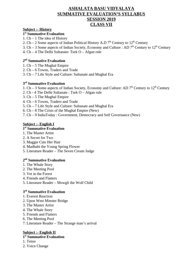 Class Vii | PDF