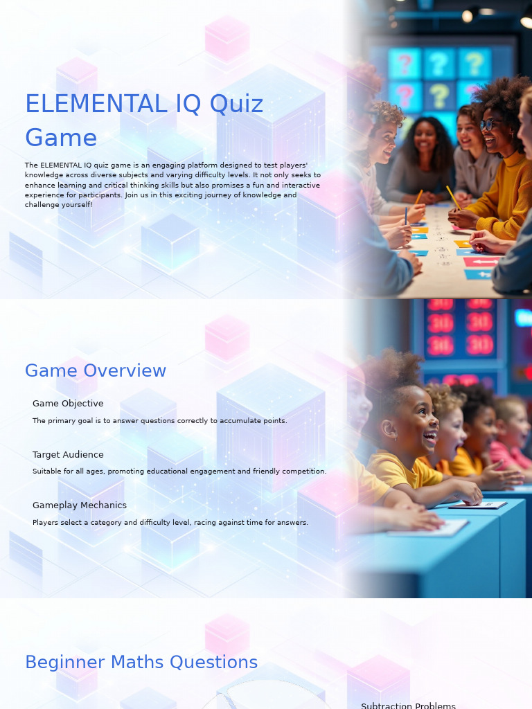 Elemental Iq Quiz Game (2) | PDF | Intelligence Quotient | Knowledge