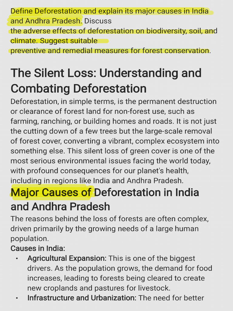 Deforestation | PDF