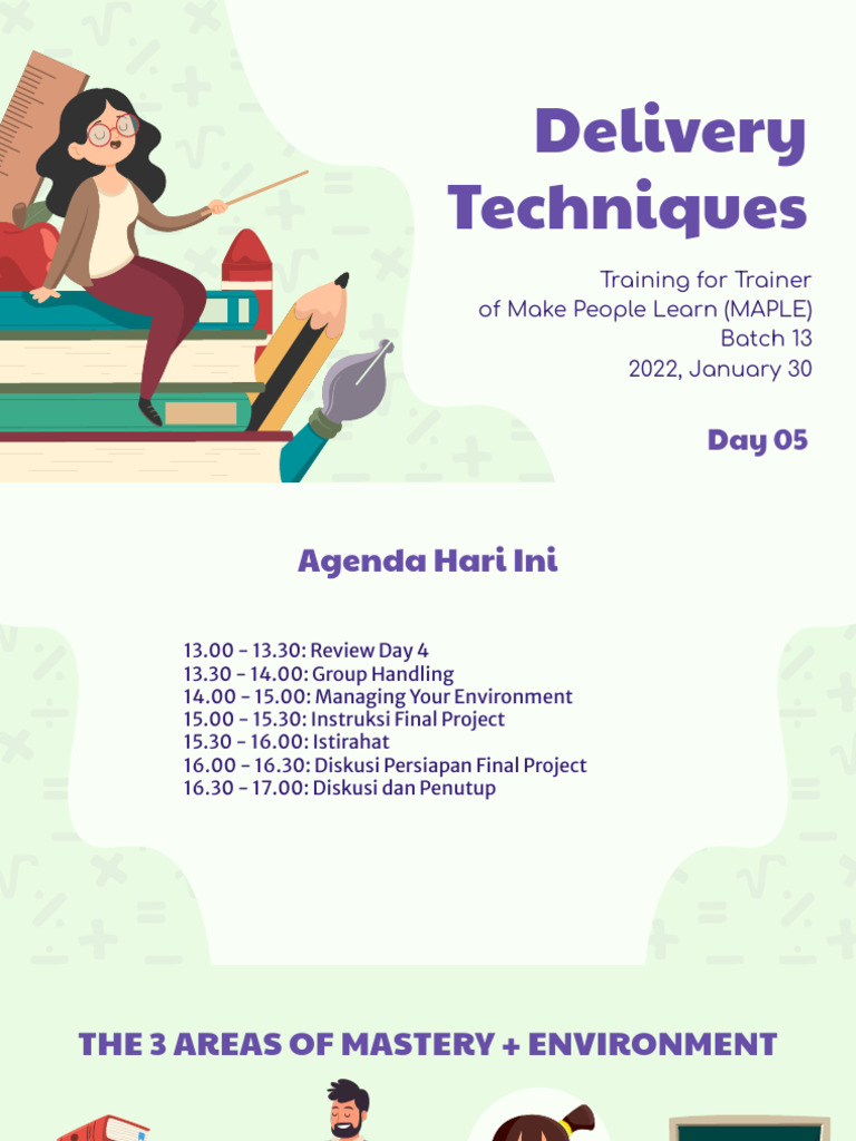 Day 5 - Training for Trainers Delivery Techniques | PDF