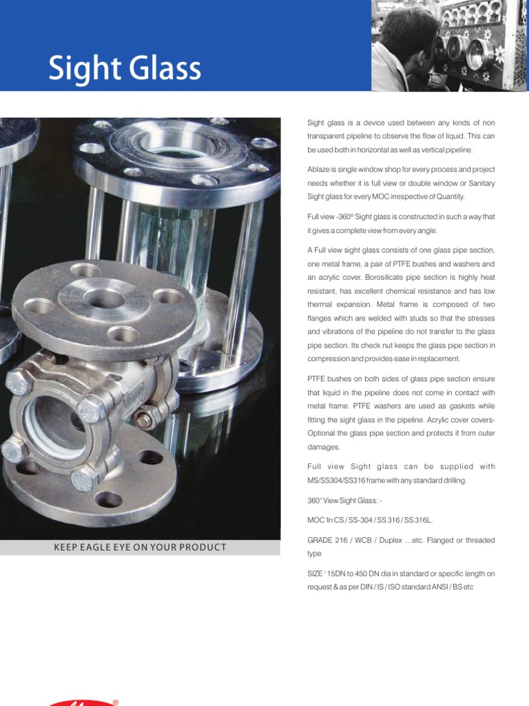 360° Full View Sight Glass Solutions | PDF | Pipe (Fluid Conveyance ...