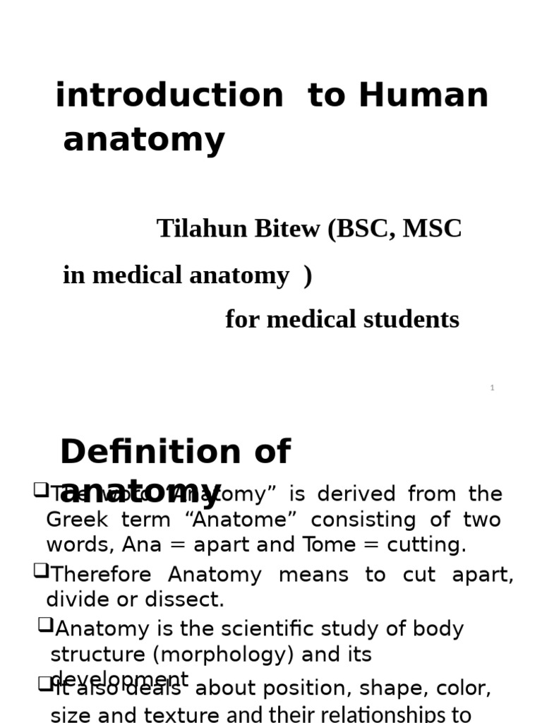 Introduction To Human Anatomy For Medical Students | PDF | Skull | Vertebra